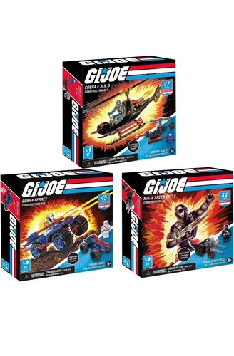 3 GI Joe Military Vehicle Construction Sets, Building Kits (129 Total ...