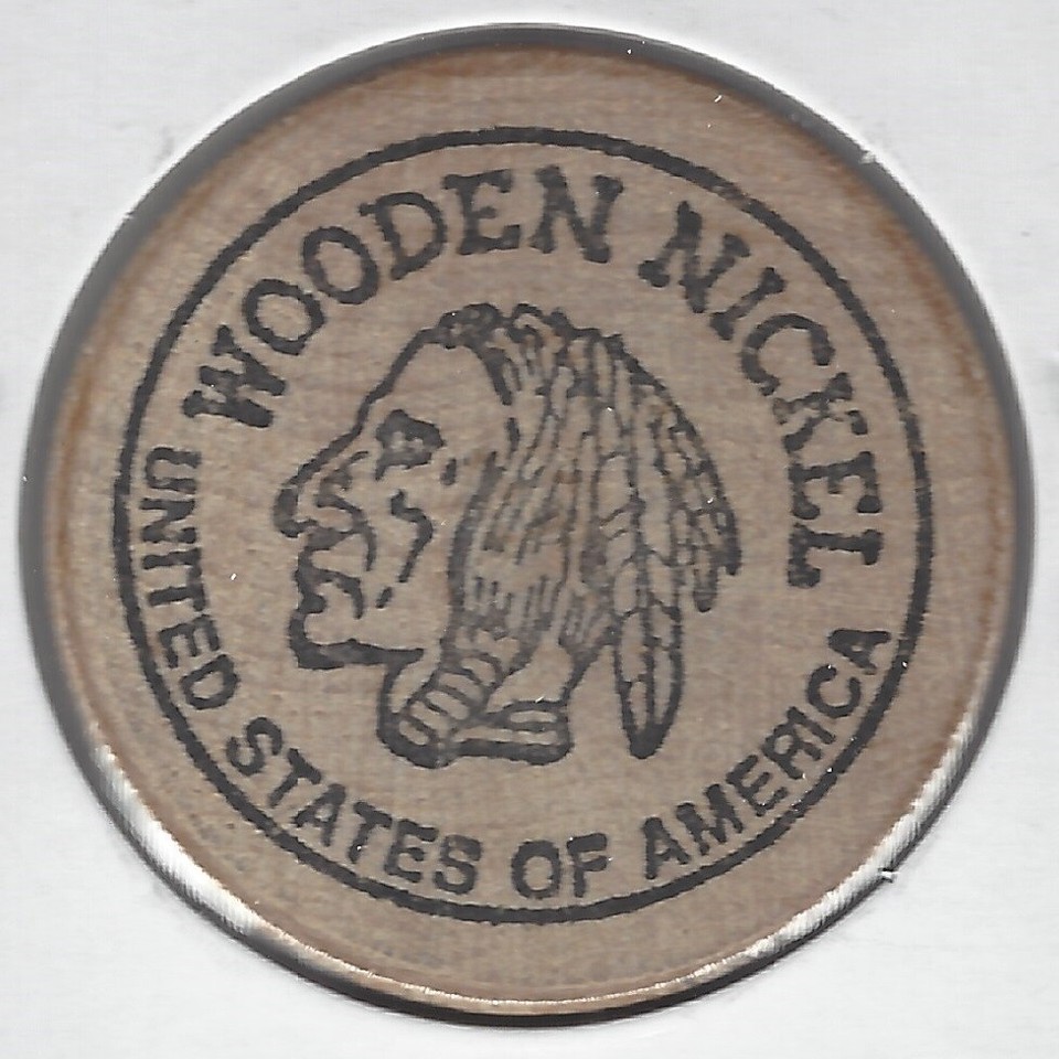 VIDEO RACK, 50¢ Off, Token/Chip/Coin, Indian Head Wooden Nickel | eBay