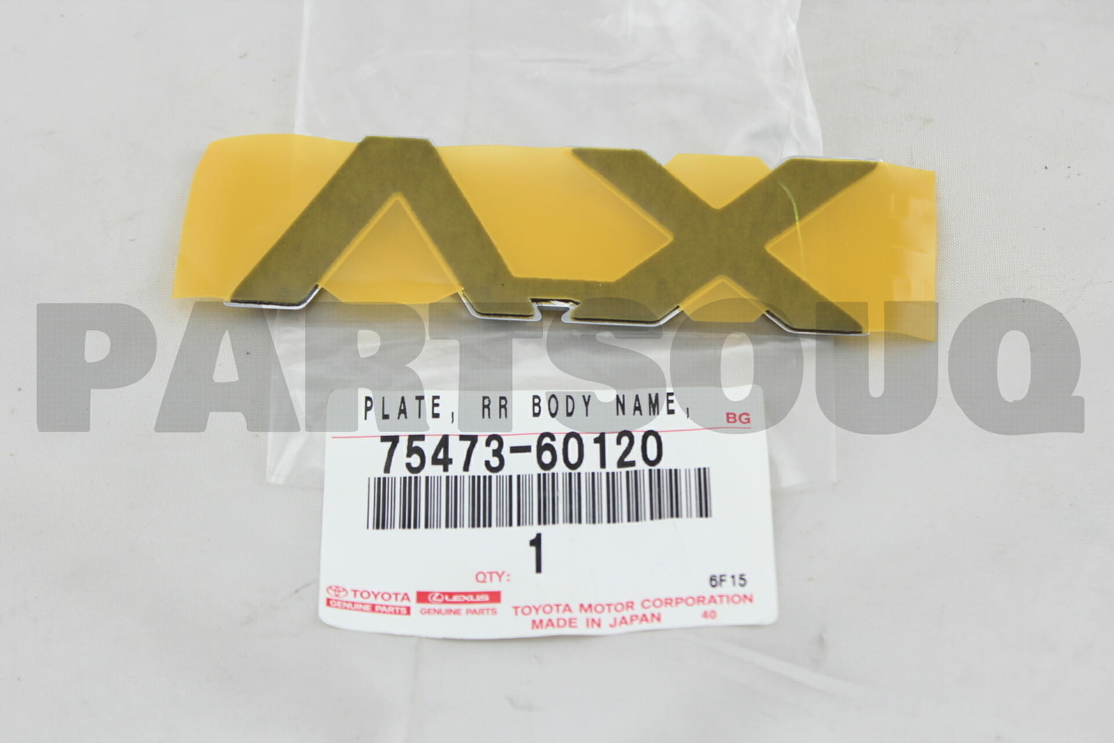 7547360120 Genuine Toyota PLATE, REAR BODY NAME, NO.3 75473-60120 | eBay