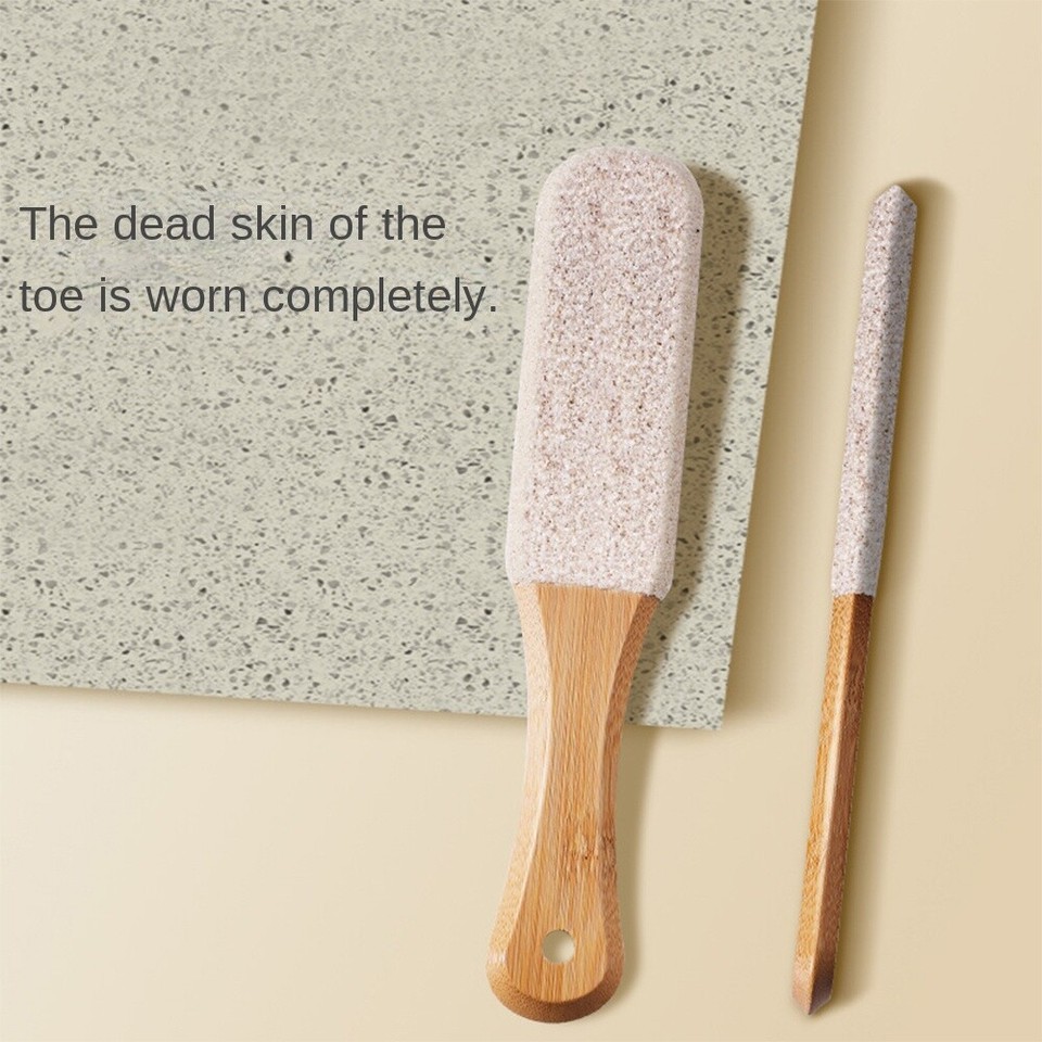 Bamboo Foot Sander 360° Pedicure Tool Durable Foot Scrubber For Feet | eBay