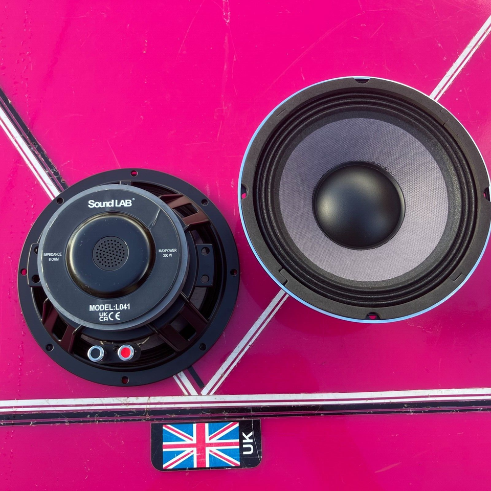 8"/200mm 2x Bass Chassis Speaker Drivers 8 ohms 150 Watts RMS each ...