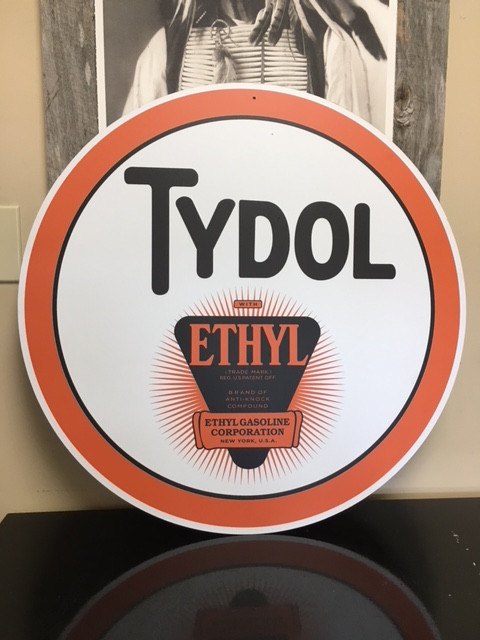 Tydol Ethyl Gasoline 30" Round Sign | eBay