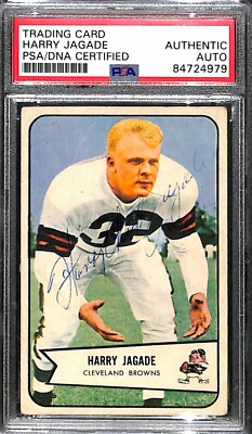 Harry "Chick" Jagade 1954 Bowman Signed Autographed Rookie Card #99 HOF ...