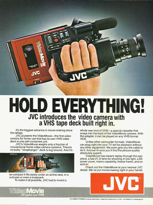 1984 JVC VideoMovie VHS Video Camera vintage Print AD 80's ...