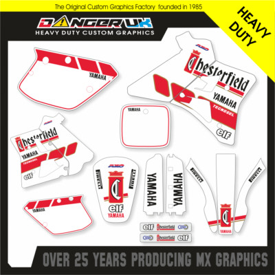 YAMAHA YZ 250 1990 CHESTERFIELD MOTOCROSS MX GRAPHICS | eBay