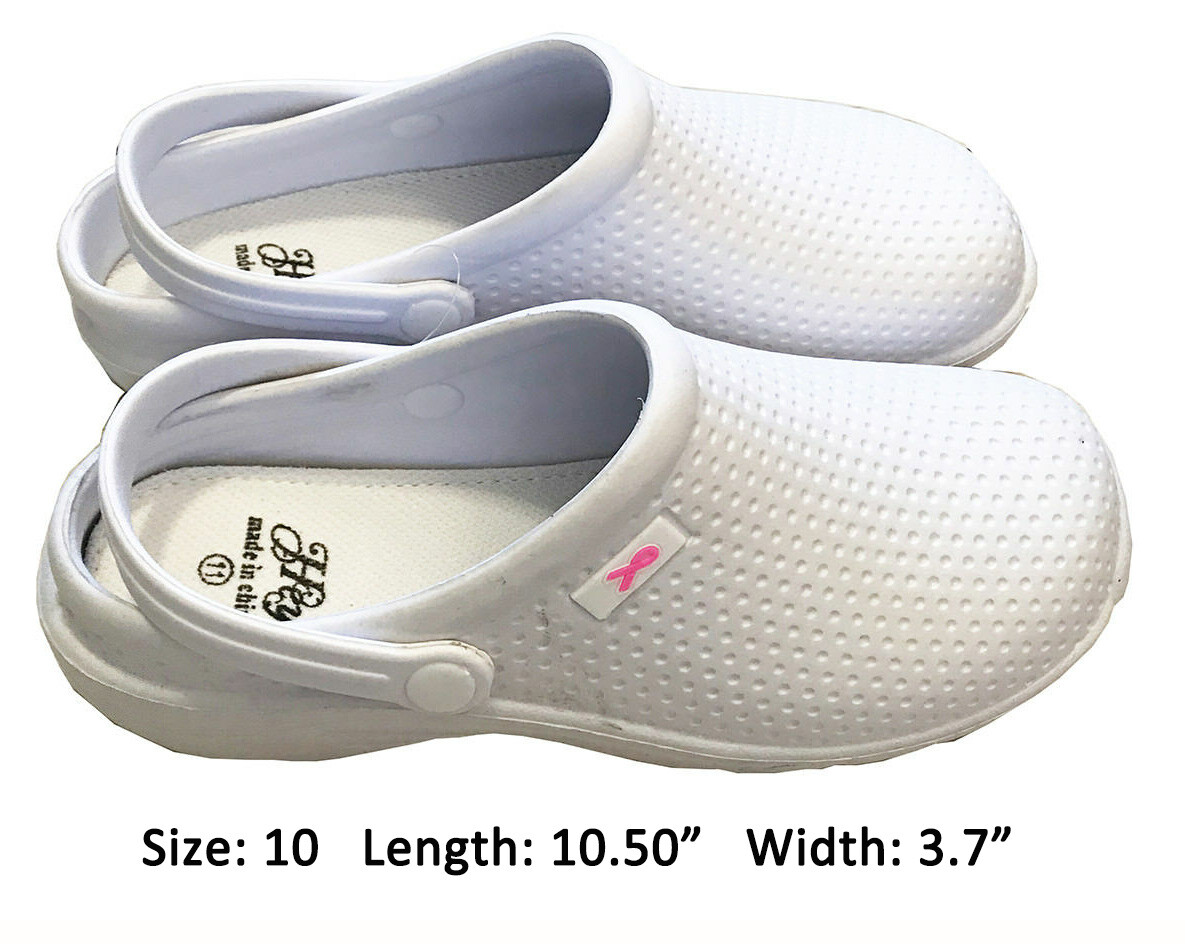 Medical Womens Comfortable Lightweight Slip Resistant Clogs Shoes White ...