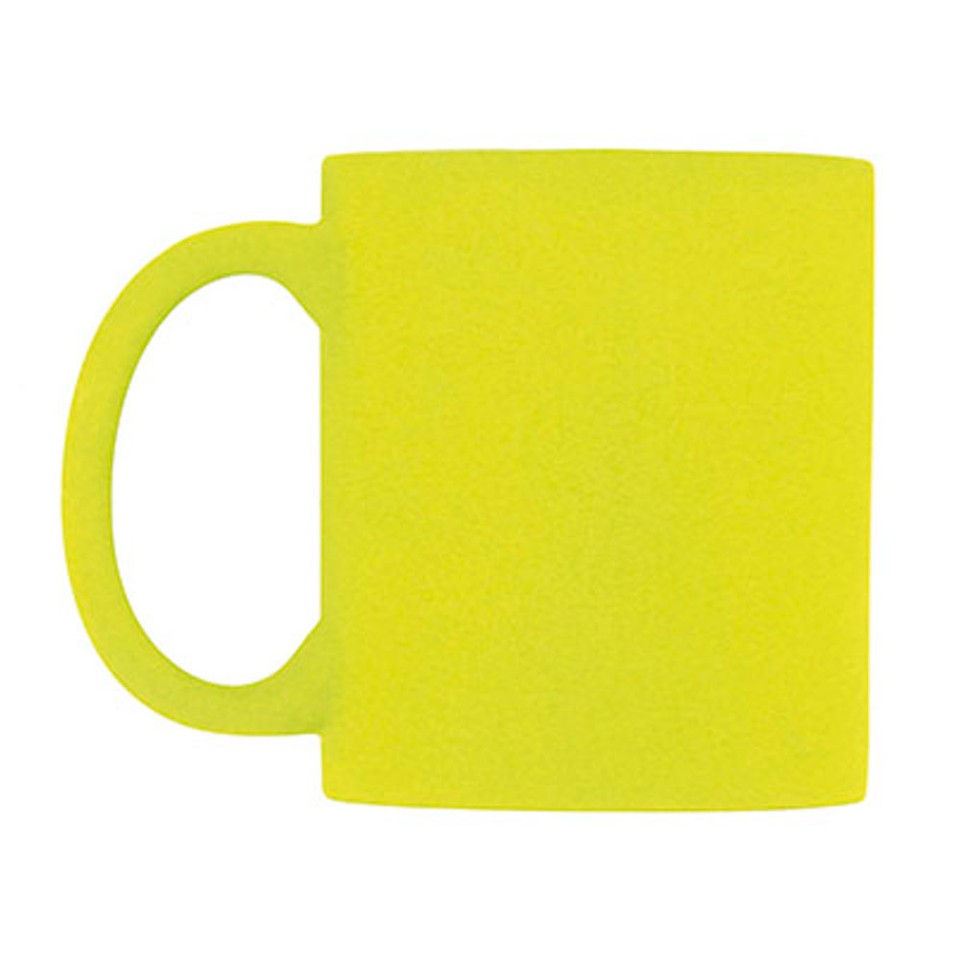 4 x Neon Bright Fluorescent Large 310ml Ceramic Coffee or Tea Mug Cup ...