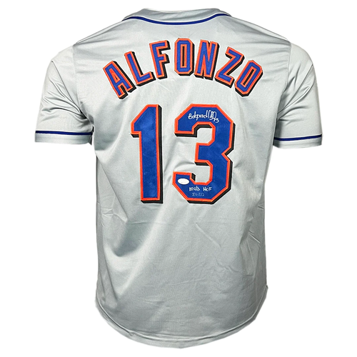 Edgardo Alfonzo Signed Mets HOF 2020 Inscription New York Grey Baseball ...