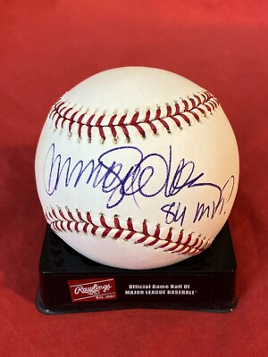 RYNE SANDBERG AUTOGRAPHED SIGNED MAJOR LEAGUE BASEBALL OML "84 MVP ...