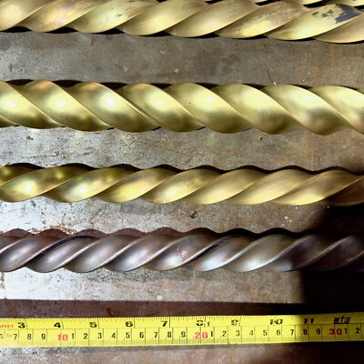 Barley twist Square Hollow brass tube 22mm x 1200 mm | eBay UK