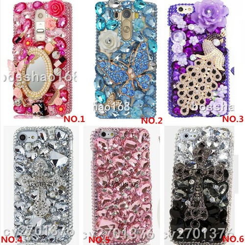 Glitter Luxury Bling Gems Diamonds Soft back phone Case Cover & neck ...