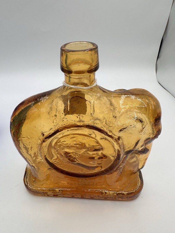 5-Vintage Wheaton Color Bottles-Booz, Washington, Franklin, Nixon ...