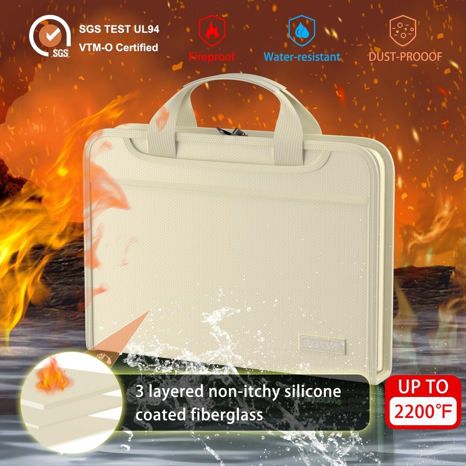 Accordion File Organizer,Fireproof Expanding File Folder with Multi ...