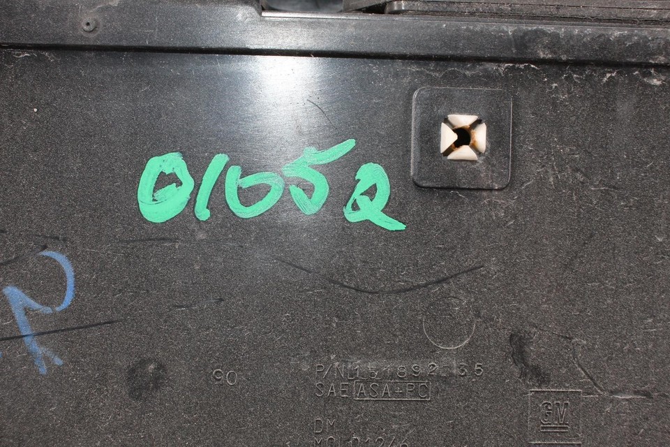 03-05 Hummer H2 Black Rear Decklid Trunk Finish Panel Plate Holder OEM ...