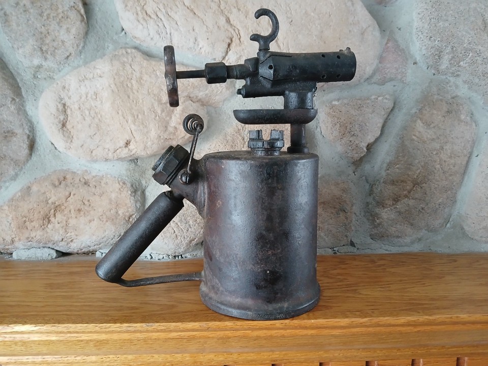 Old Antique Gasoline Blow Torch, Hand Held 1920s BRANDED #10 | eBay