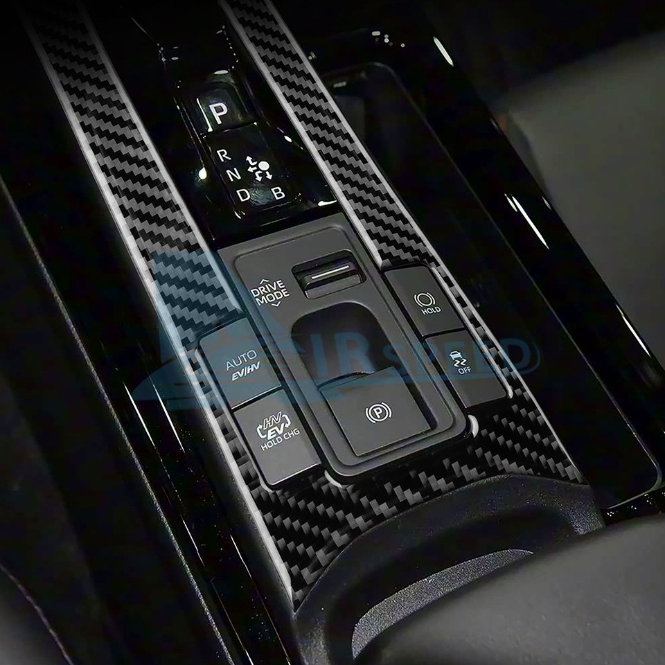 Black Center Gear Shift Panel Sticker Carbon Fiber for Toyota Prius ...