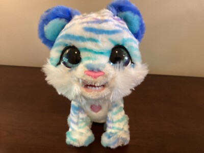 Fur Real Friends North the Sabertooth Kitty E9587 Blue Teal Stripe ...