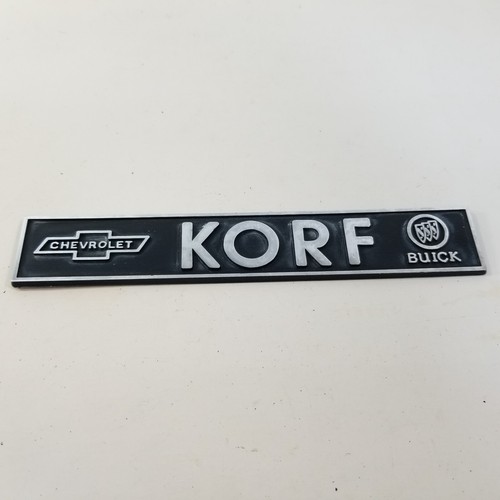 Korf Chevrolet Buick Chevy Dealer Emblem Car vintage Badge VTG ...