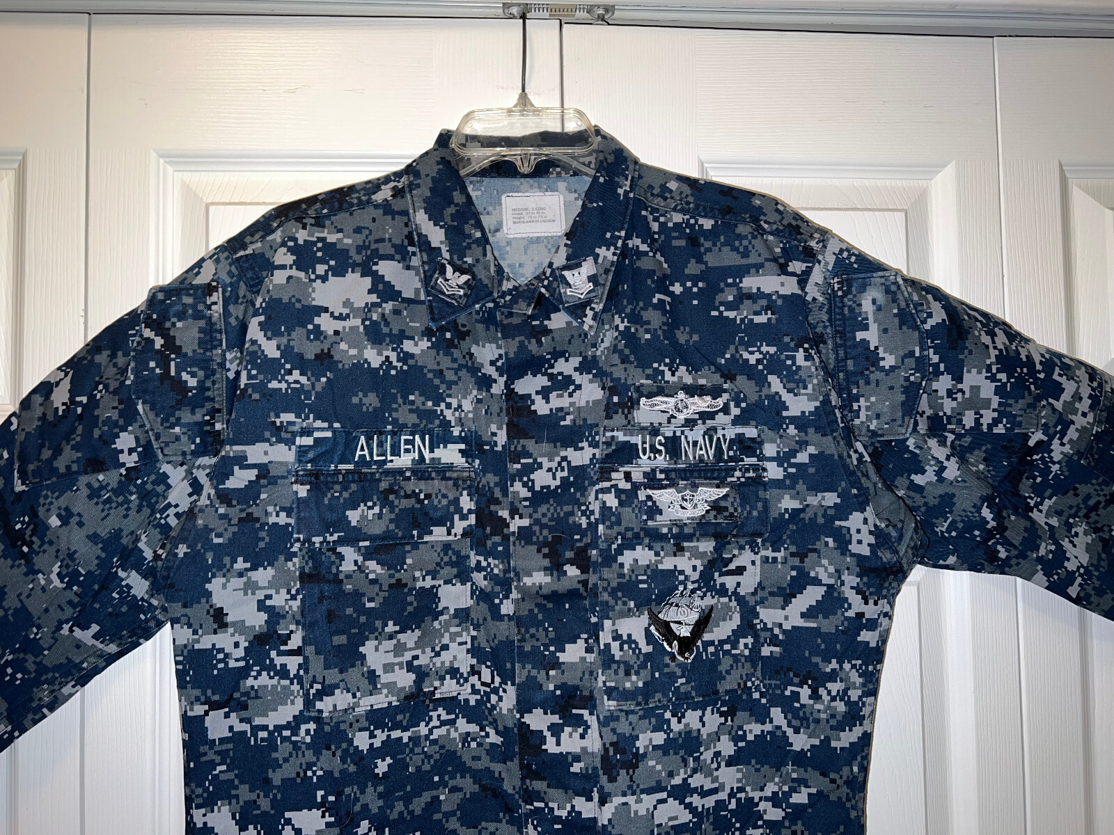 US NAVY Blue Digital Camo Working Blouse Coat - " ALL… - Gem