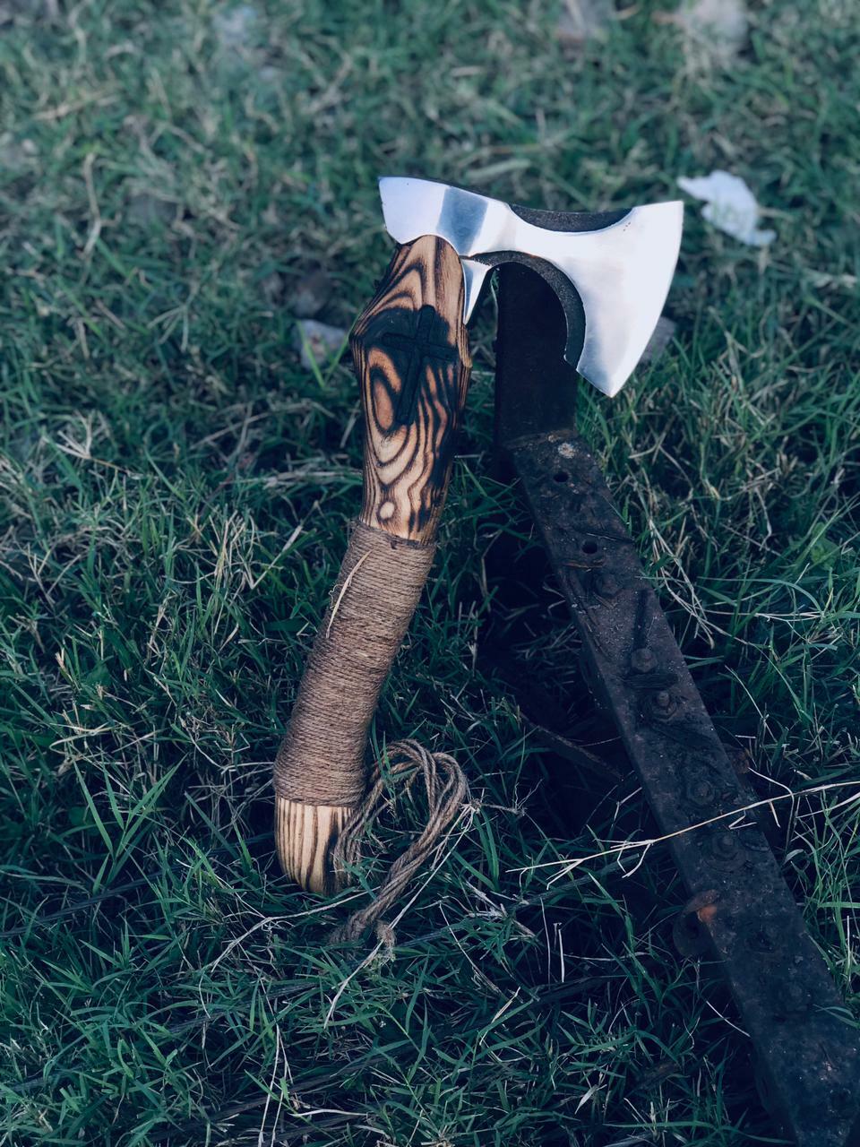 MDM WOOD AXE TOMAHAWK BEARDED VIKING HATCHET HUNTER FISHERMAN CAMPING ...