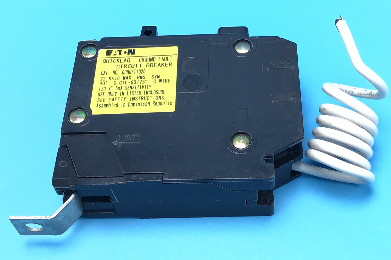 New Circuit Breaker Eaton QBHGF1020 QBHGFT1020 20 Amp GFCI 22kA ...