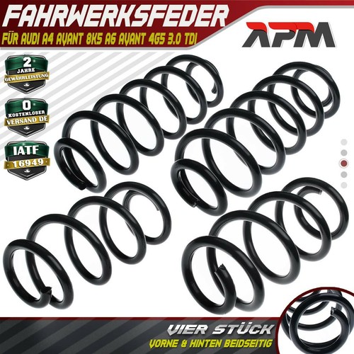 4x Federn Fahrwerksfeder Vorne Hinten für Audi A4 Avant 8K5 A6 Avant ...