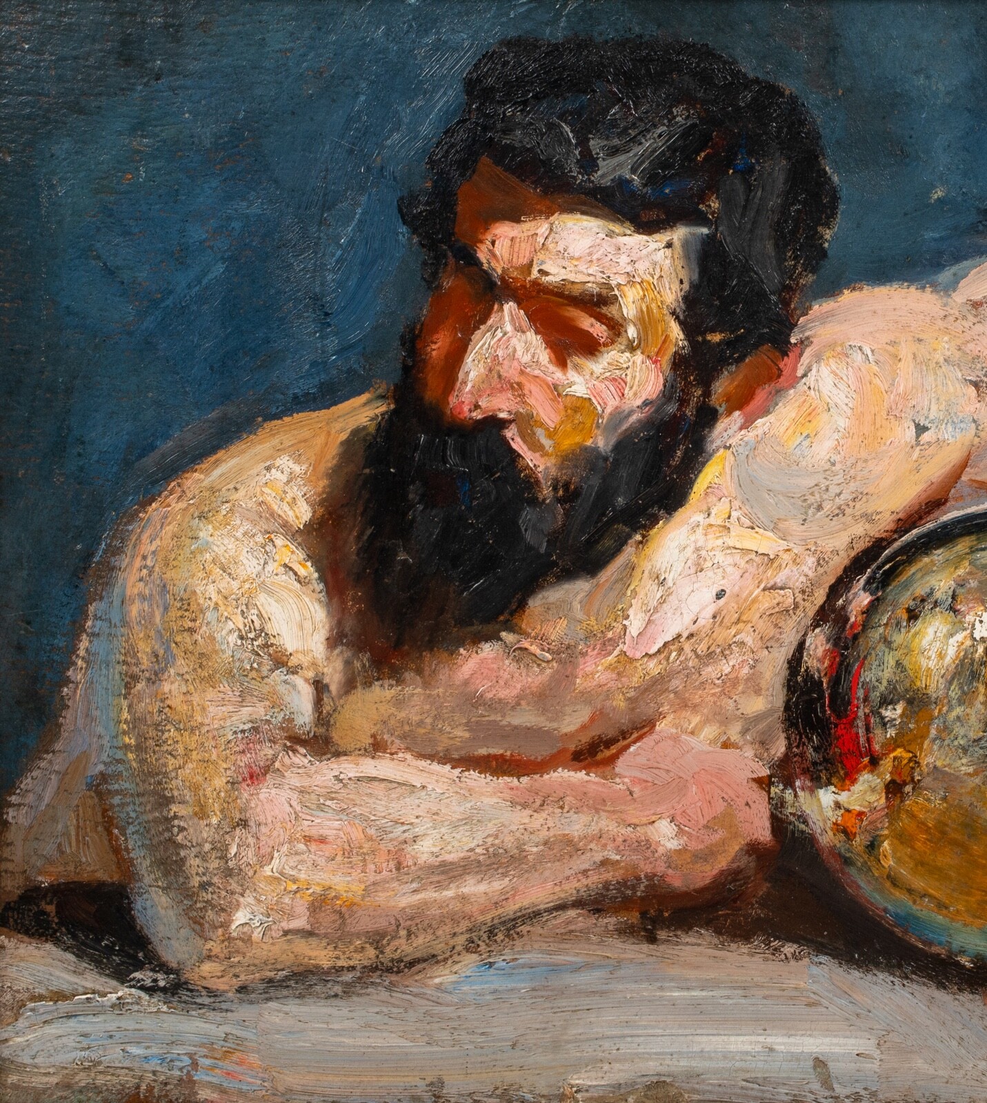 Large 19th Century French Symbolist Greek Mythology Aion God Of Time ...