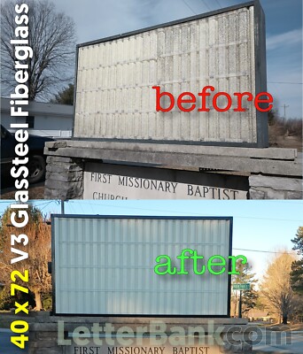 NEW Replacement plastic sign faces 40" tall x 6 feet wide V3 by ...