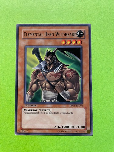 Yugioh Elemental HERO Wildheart DP03 EN003 Common 1st ED | eBay Australia