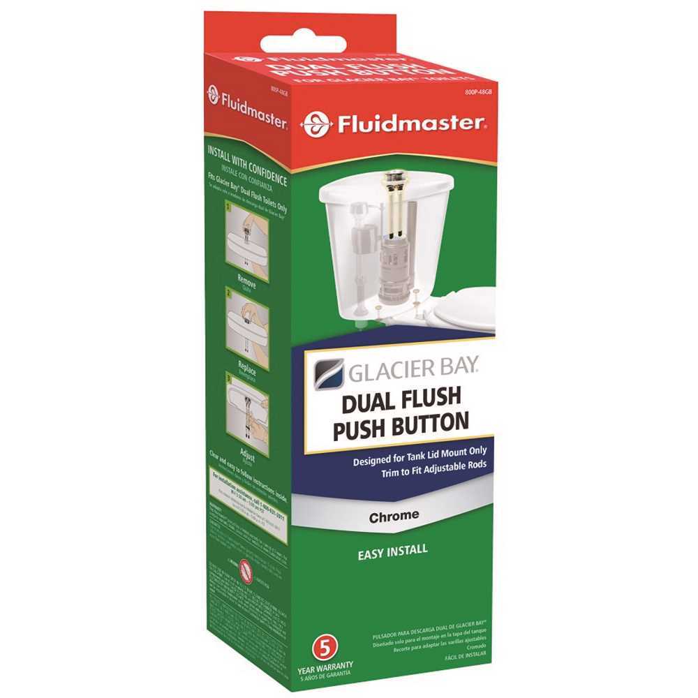 Replacement Dual Flush Push Buttons for Glacier Bay Toilets Chrome | eBay