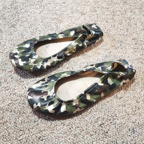 Storehouse Ballet Flats Camo Satin Like 9 Foldable Shoes Comfort ...
