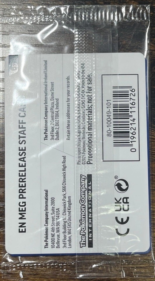 Pokemon Mega Evolution (STAFF) Prerelease Promos Full Set of 4 Cards ...