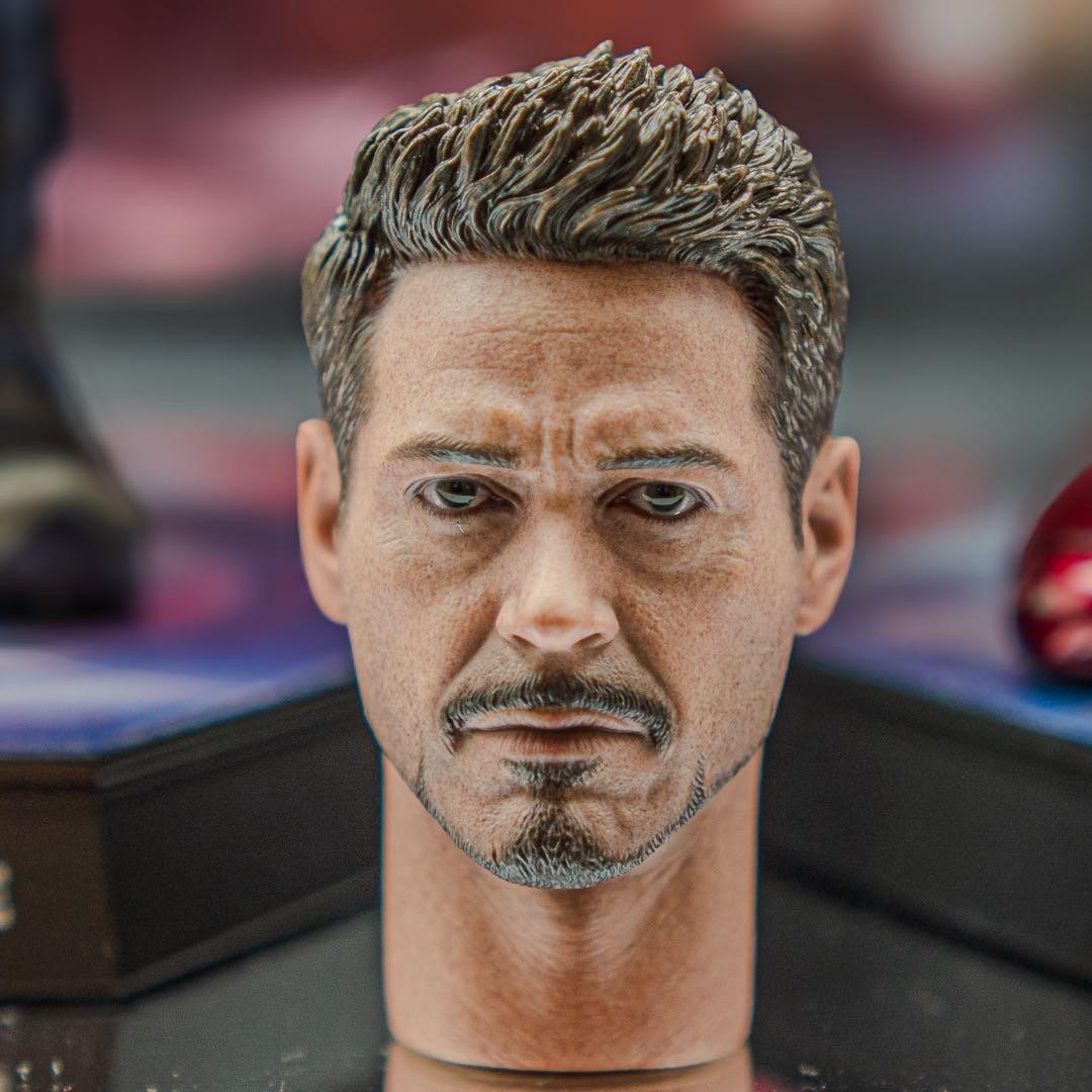 Hot Toys Iron Man Mark 50 L Avengers IW Tony Head Figure Head Only No ...