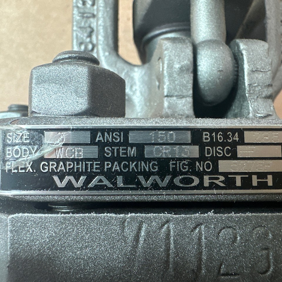 NEW NO BOX- Walworth 5275F 3in Manual Globe Valve 235@100°F 800°F Max ...