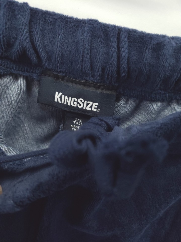 KingSize Tracksuit Mens 3XLT Blue 2 Piece Set Velour Long Sleeve Full ...