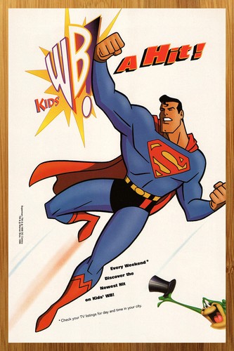 1996 Kids WB Superman Animated Series Print Ad/Poster DC Comics Frog ...