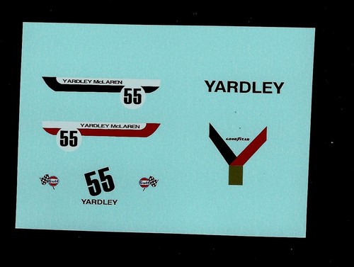 CORGI 151 YARDLEY MCLAREN M19A FORMULA 1 RACING CAR TRANSFERS/DECALS | eBay
