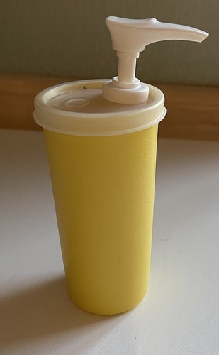 Vintage Tupperware Mustard Pump Dispenser #1329-12 6" Tall | eBay