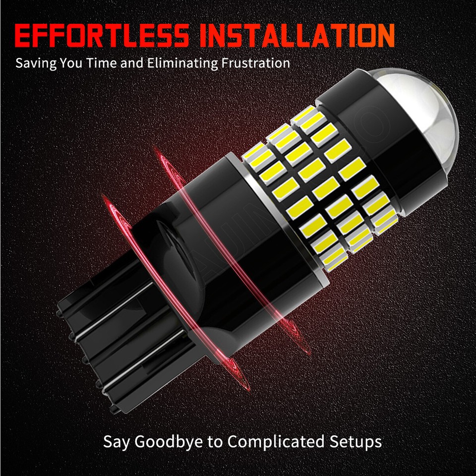 7443 7440 LED Light Bulbs White 6000K Reverse Backup Turn Signal ...