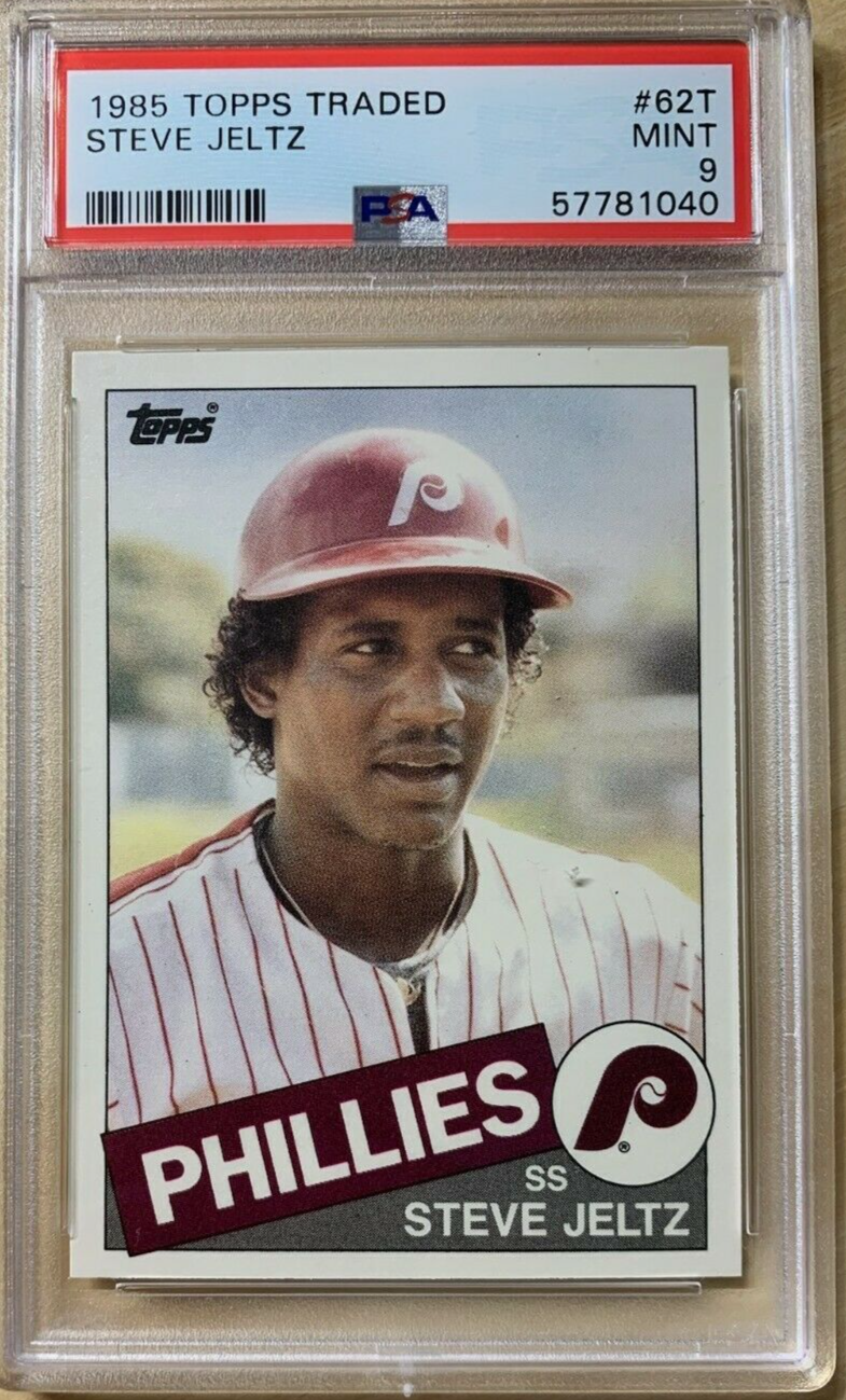 1985 Topps Traded Baseball #62T Steve Jeltz PSA 9 Pop 2 | eBay