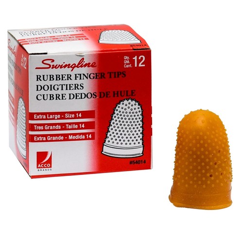 Swingline 54014 Rubber Finger Tips, Size 14 Extra Large, Box of 12 | eBay