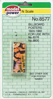 Model Power N Scale Billboard Posters | eBay
