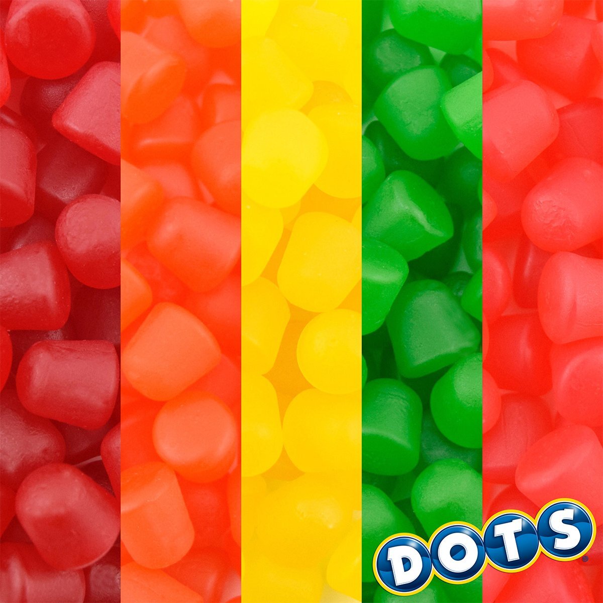 12 Pack 65 Ounce Dots Gumdrop Candy Lime Orange Cherry Strawberry Lemon ...