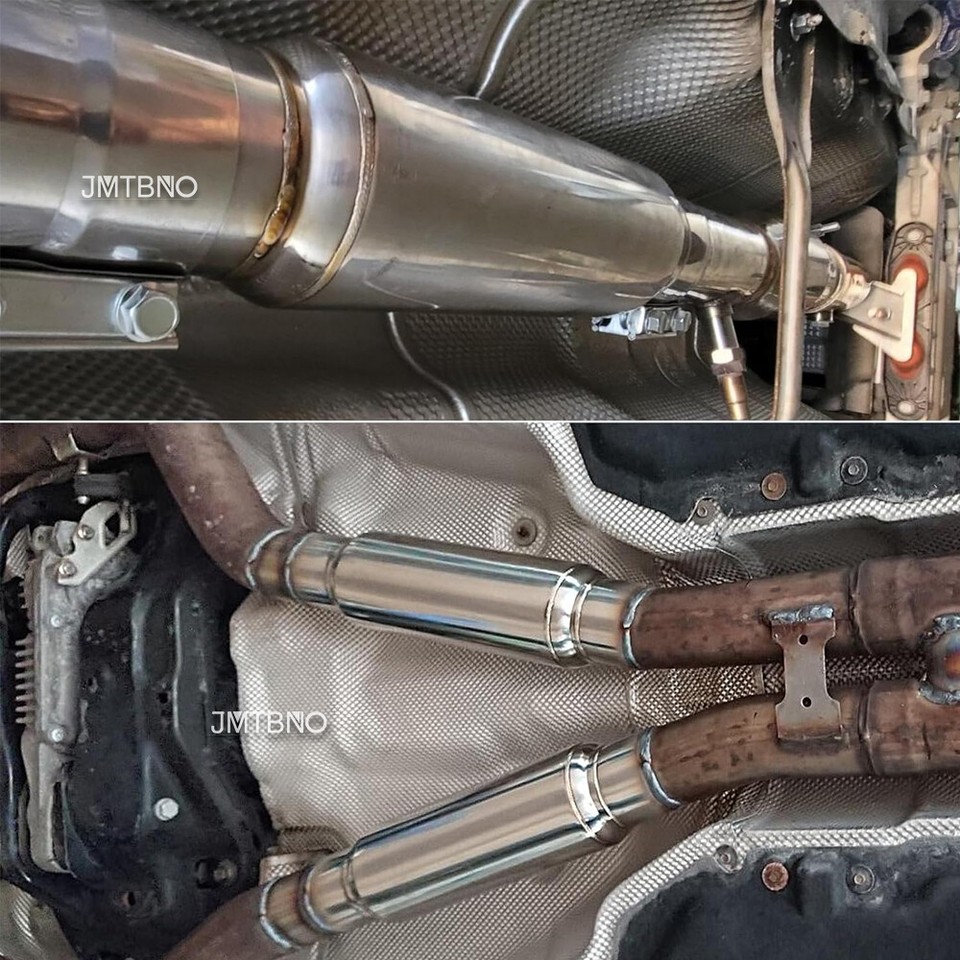 2PCS For Mercedes-Benz 3" In/Out Performance Mufflers Resonator ...