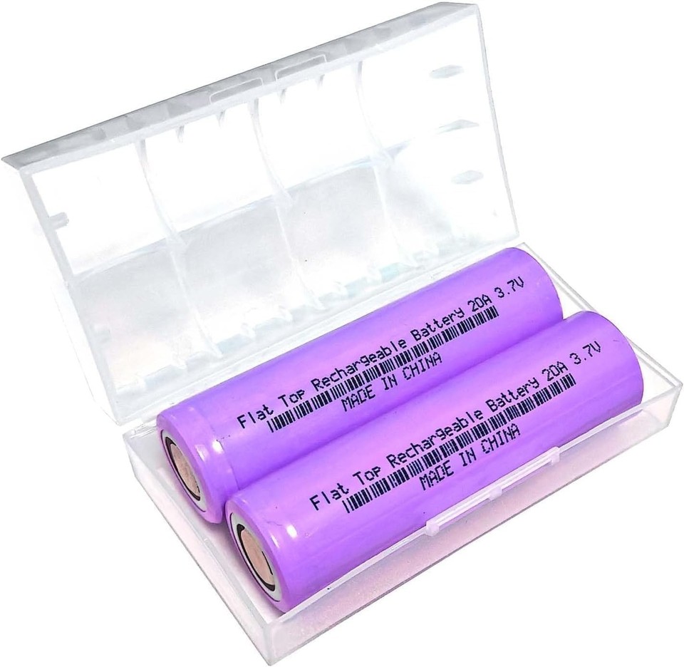 Rechargeable 3.7V 3000mAh Flat Top Battery for LED Flashlights ...