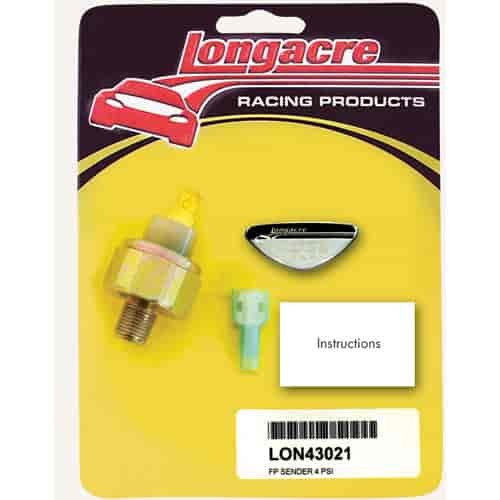 Longacre Racing 43021 Fuel Pressure Sender 4.5 PSI 13015004321| eBay
