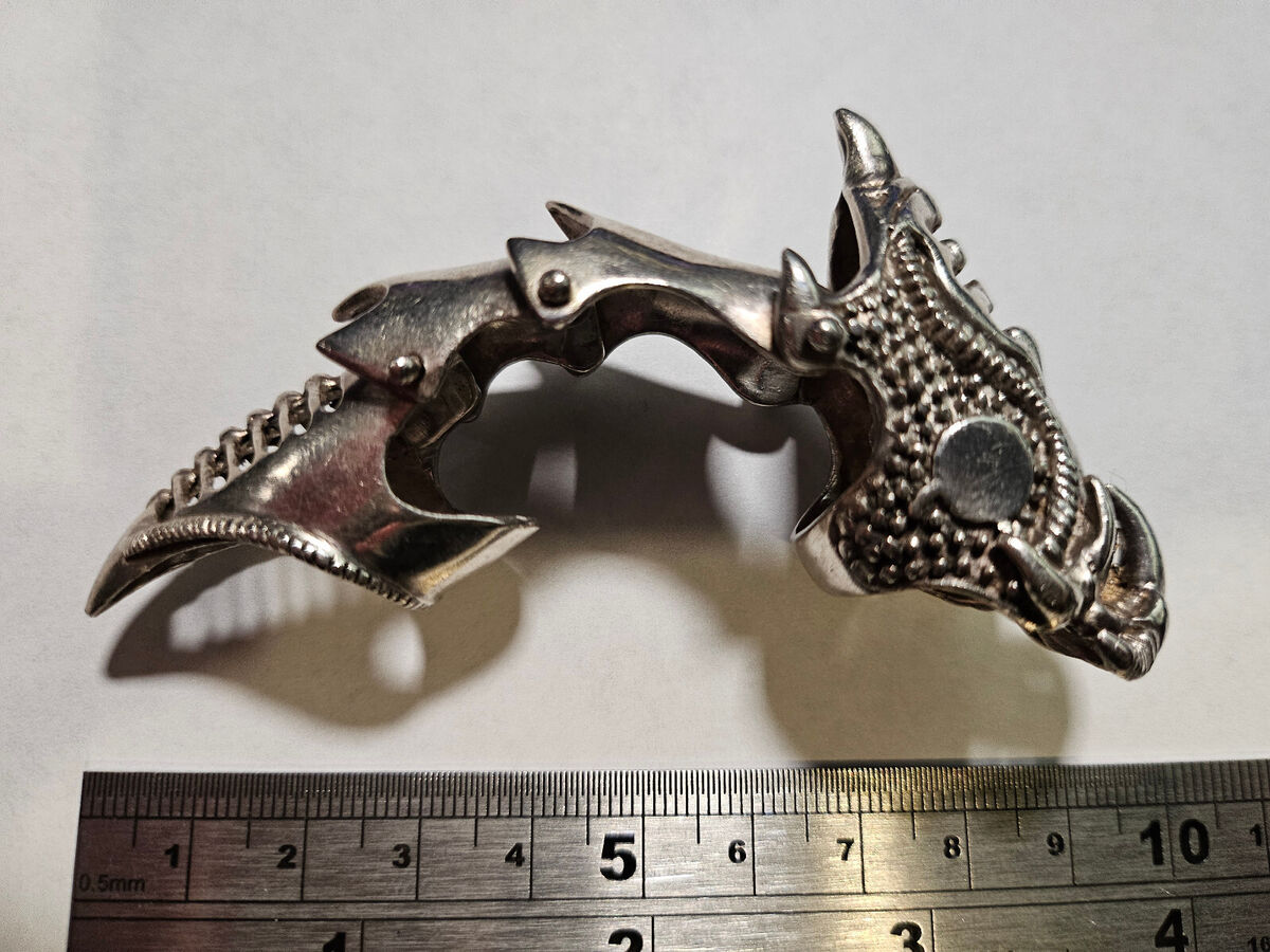 Gothic Armour Articulated Full Finger Claw Ring Size O Gothic Armour Articulated Full Finger Claw Ring Size O