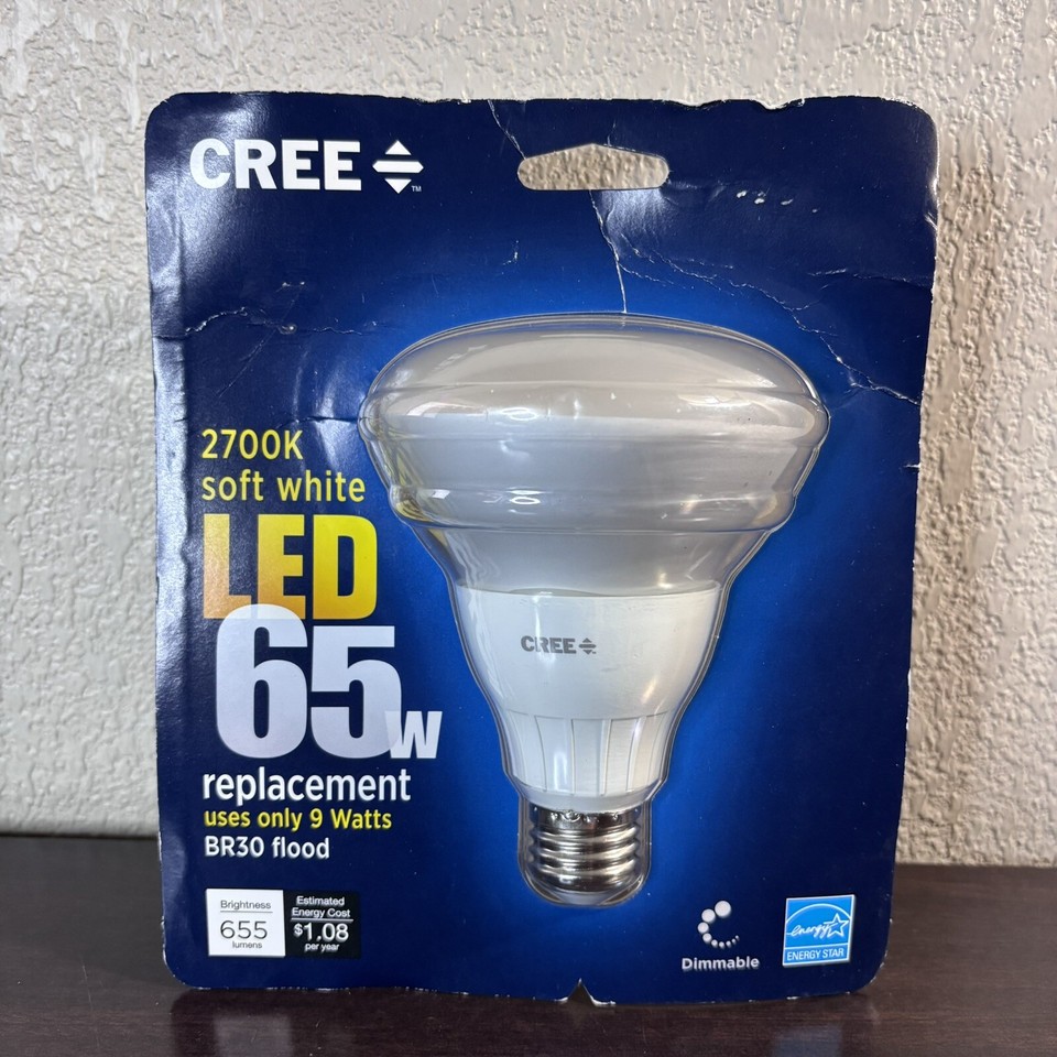 Cree 65W SOFT WHITE 2700K BR30 Dimmable LED Flood Light SHOWS COLORS ...