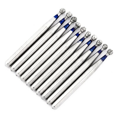 10pc BR-46 Diamond Coated Tip Dental Lab Drill Burs Burrs Fissure Cross ...