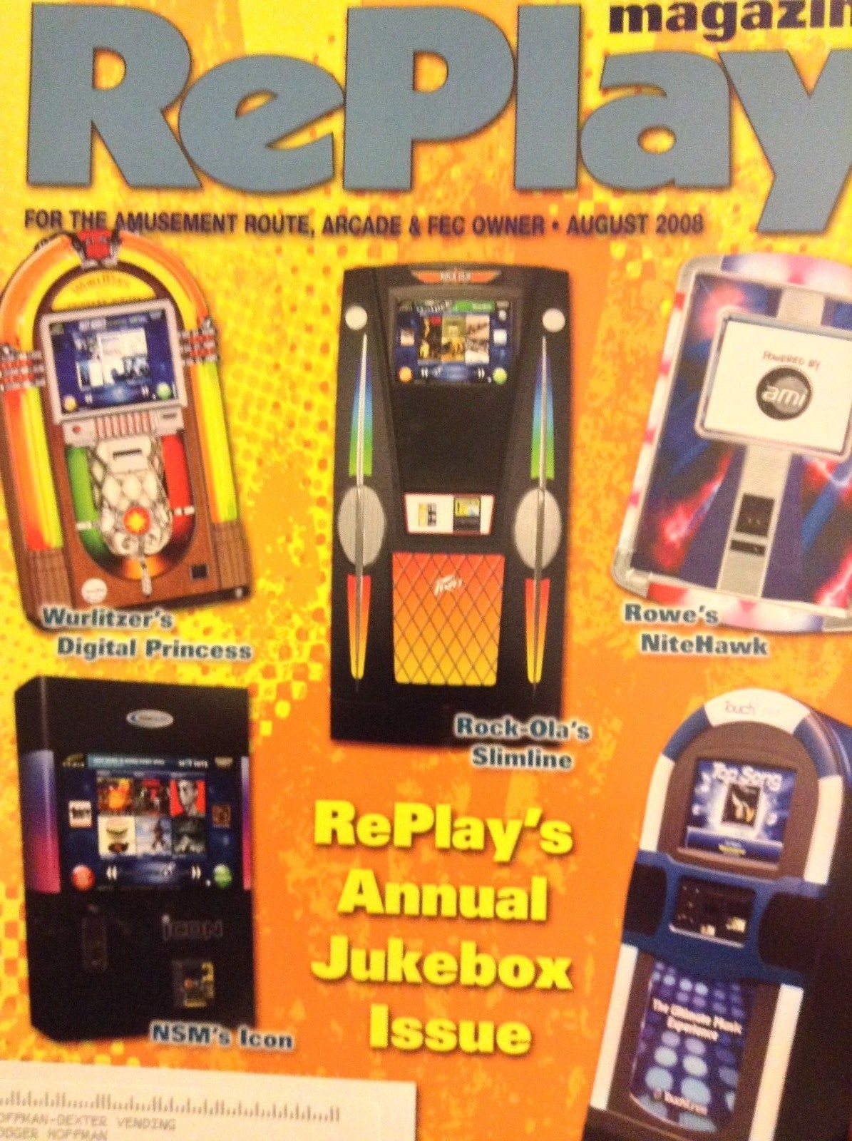 RePlay Arcade Magazine Annual Jukebox Issue August 2008 012118nonrh | eBay